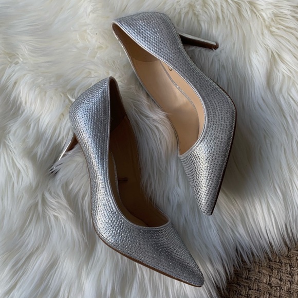 Jessica Simpson | Shoes | Jessica Simpson Rhinestone Crystal Silver ...